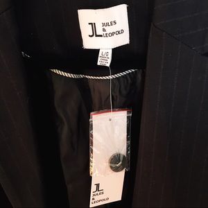 Jules & Leopold | Jackets & Coats | Nwt Jules Leopold Black Pinstripe ...